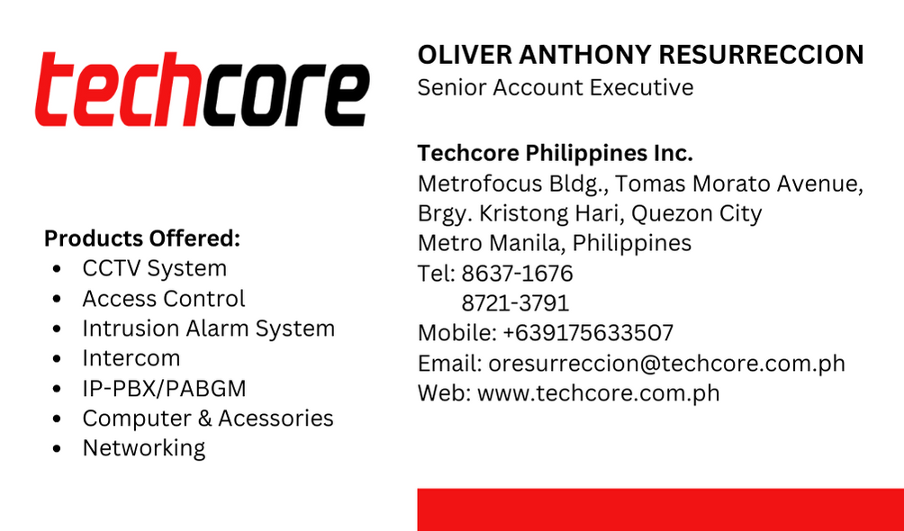 ACCOUNT EXECUTIVE OLIVER | Techcore